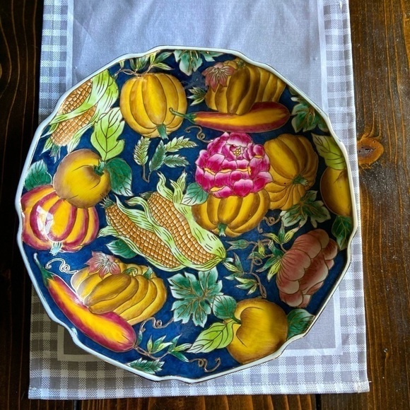 Vintage | Accents | Vintage Decorative Fall Harvest Platter | Poshmark